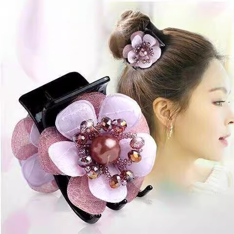 Jual Caliloops Jepit Jedai Rambut Wanita Dewasa Korea Motif Bunga ...