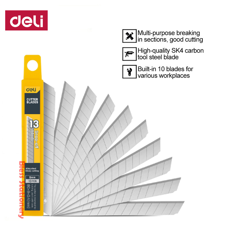 Jual Deli isi cutter kecil isi ulang cuter cutter blade refill isi kater isi silet (10pcs ...