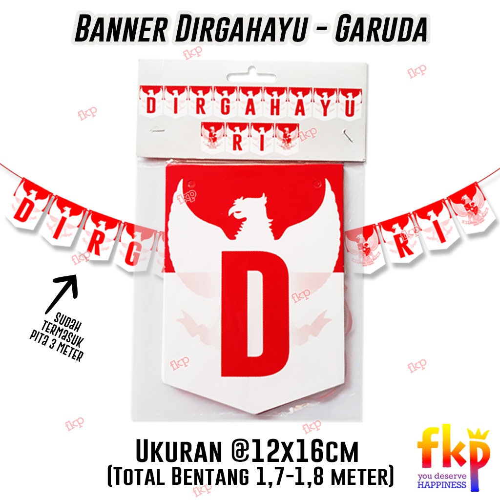 Jual Banner Gantung Dirgahayu RI/ Garlan Agustusan/ Panji Flag ...