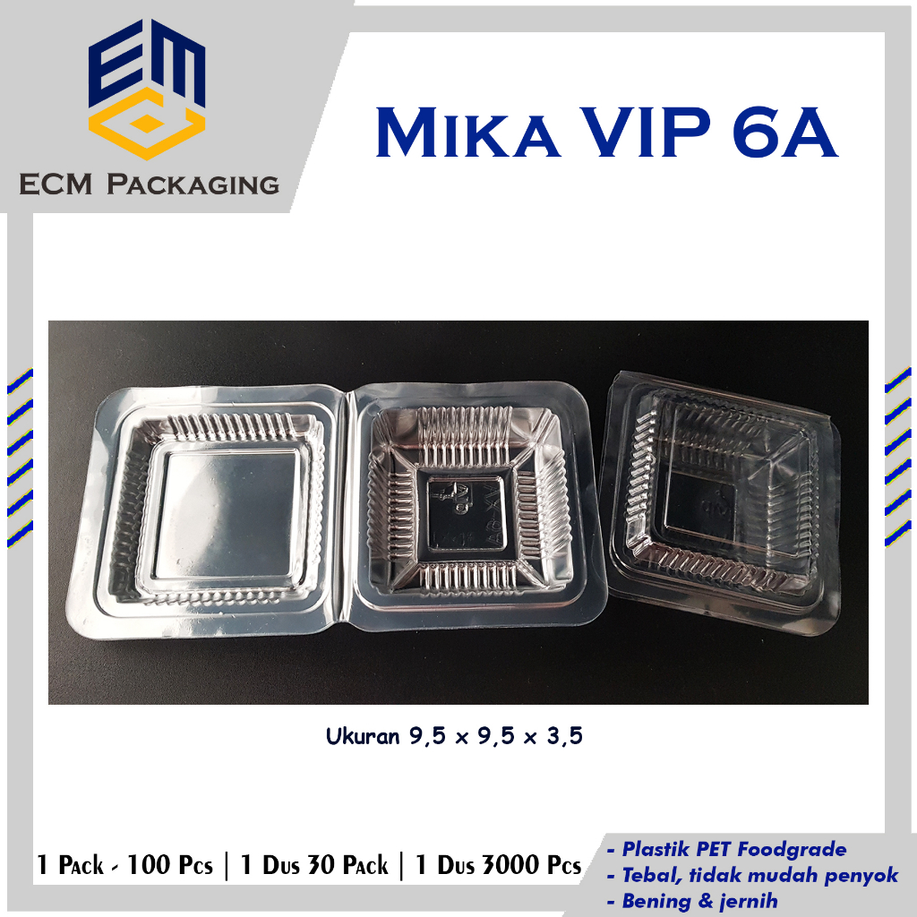 Jual MIKA VIP 6A / MIKA PLASTIK NASI / MIKA MAKANAN / MIKA KUE 100pcs ...