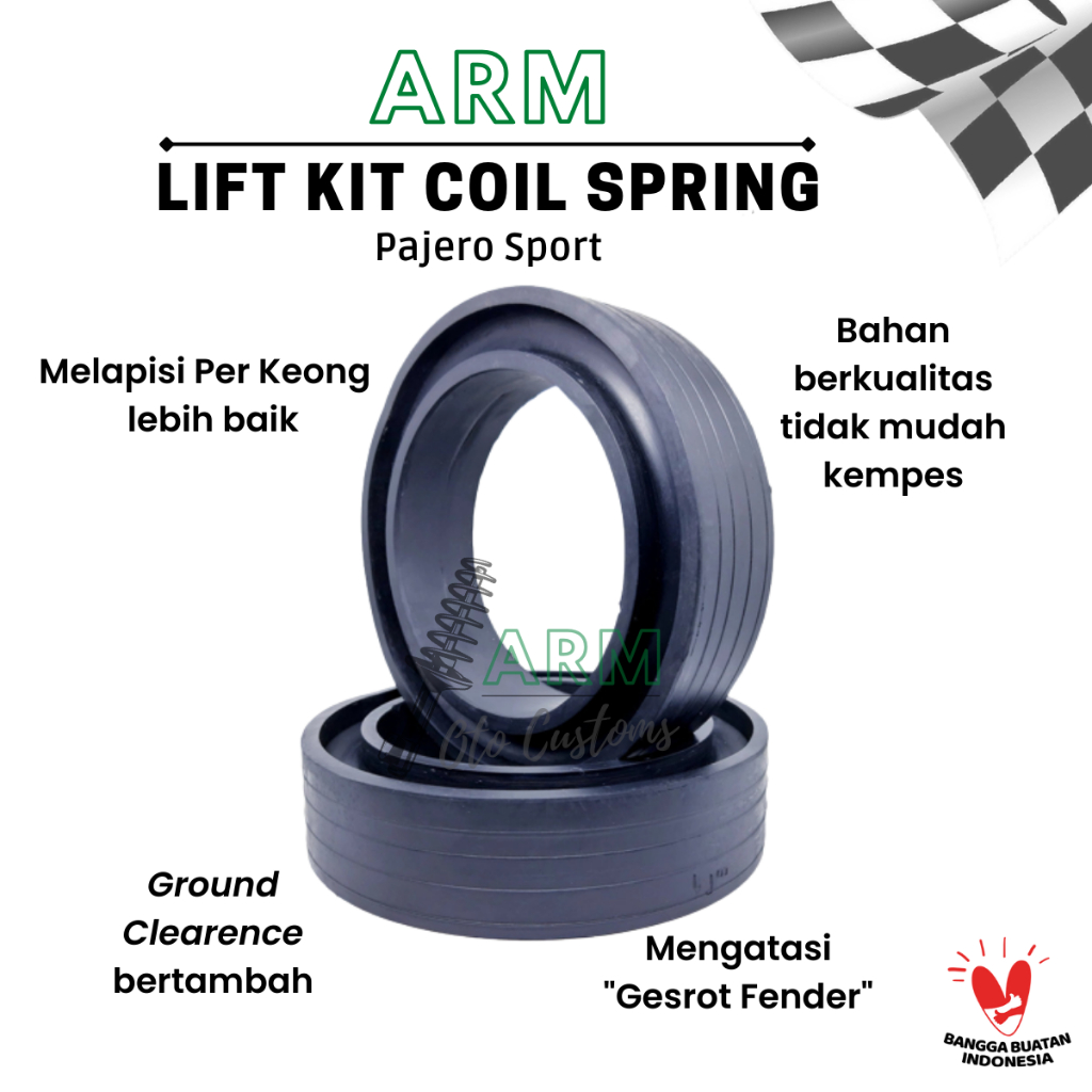 Jual ARM Lift Kit Karet Bantalan Tatakan Peninggi Ganjalan Per Keong ...