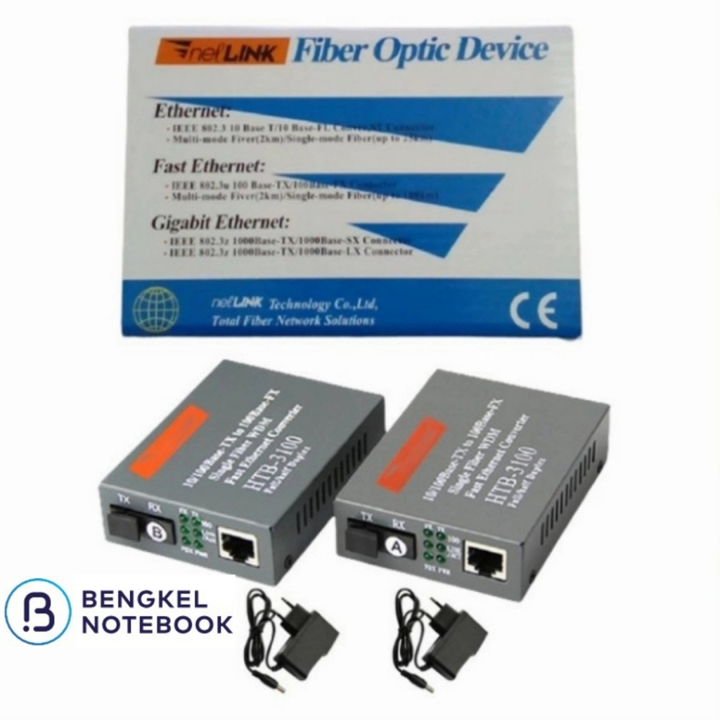 Jual Netlink HTB-3100 GS-03 A/B Media Converter To Lan Fiber Optic RJ45 ...