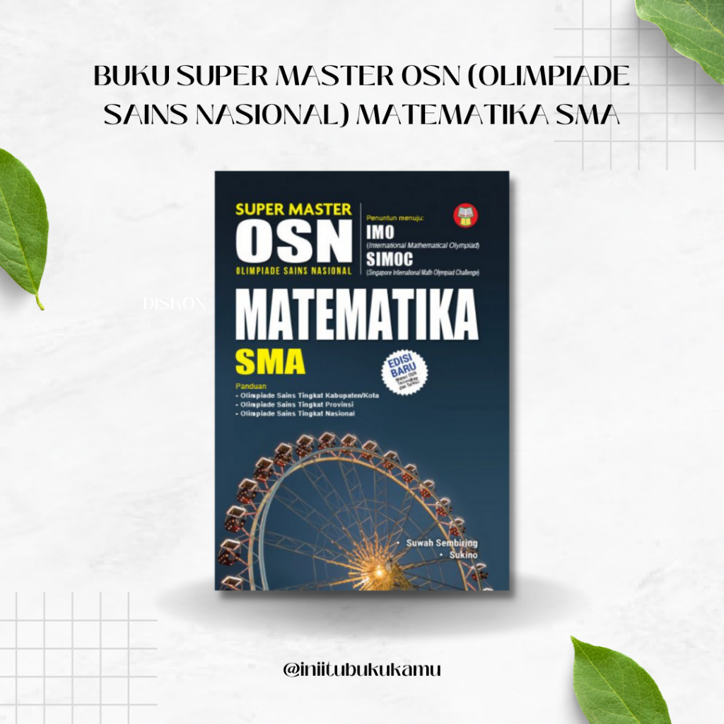 Jual BUKU SUPER MASTER OSN (OLIMPIADE SAINS NASIONAL) MATEMATIKA SMA | Shopee Indonesia