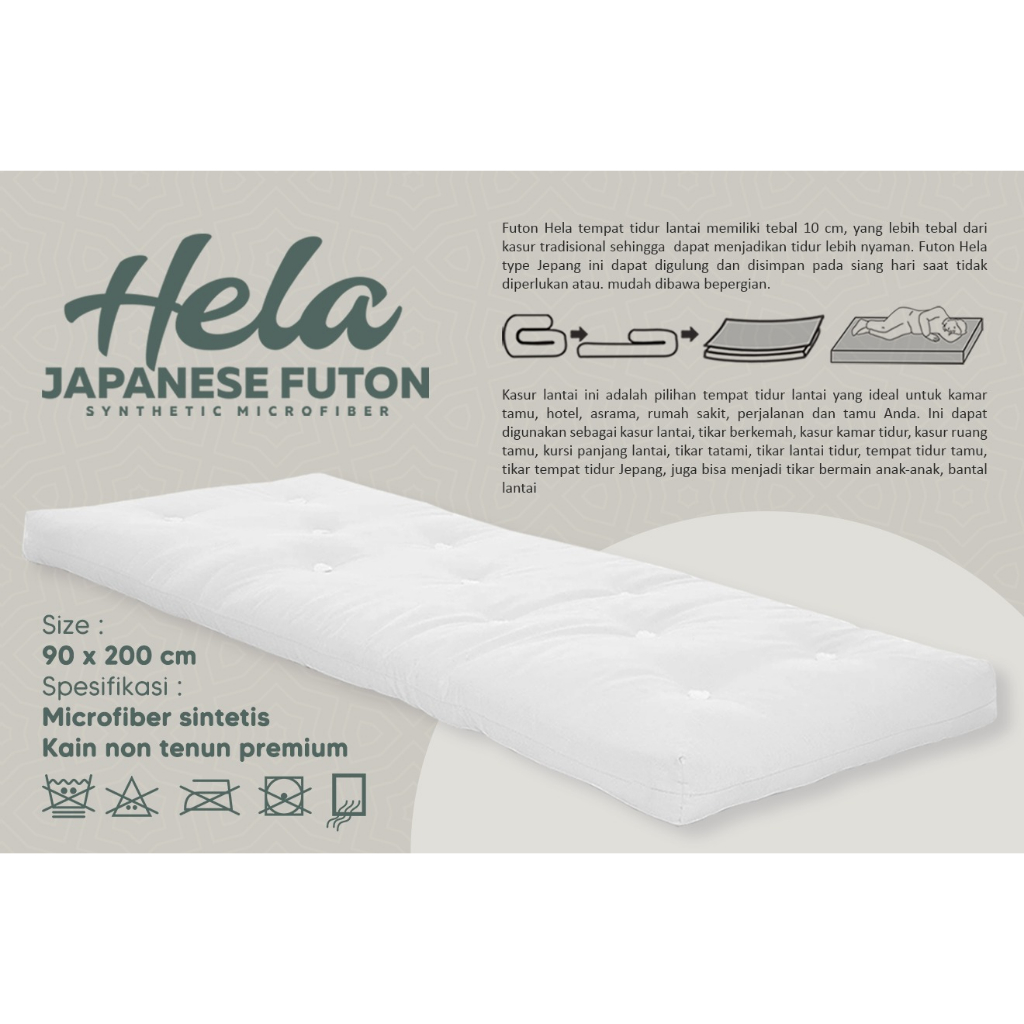 Jual Hela Futon Mattress / Futon Mattress Synthetic Microfiber (90 x ...
