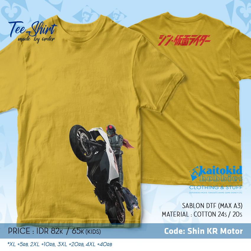 Jual Kaos SHIN KAMEN RIDER MOTOR MASKED RIDER keren Bisa custom desain ...