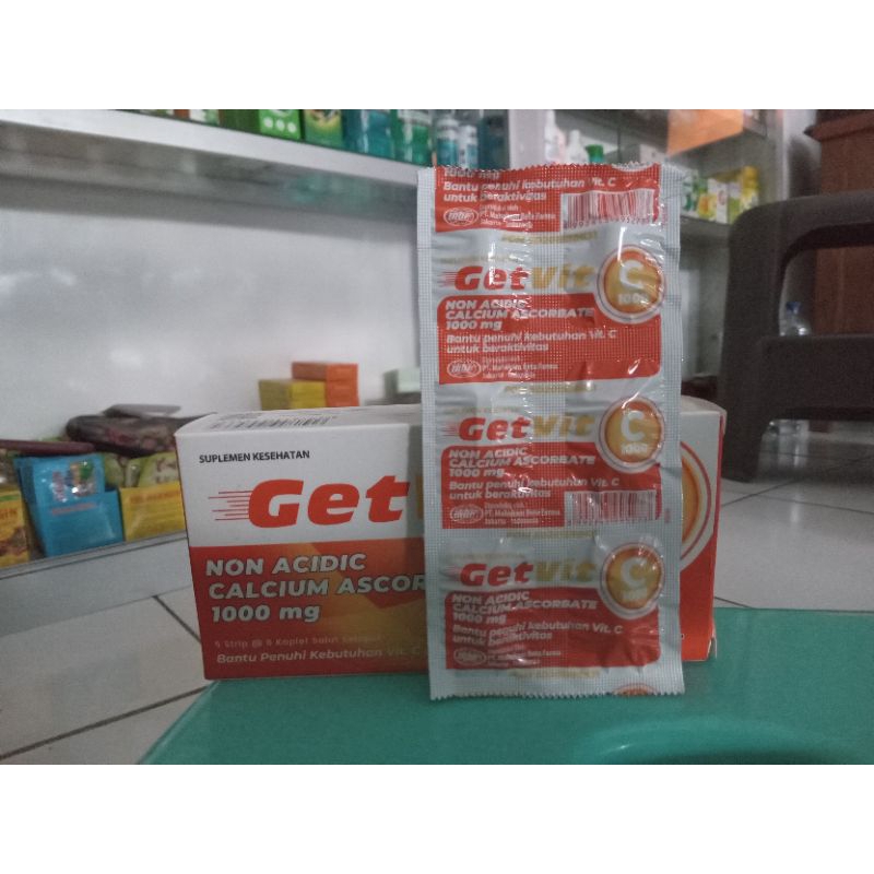 Jual Getvit C 1000 mg (1 strip @ 6 Kaplet) | Shopee Indonesia