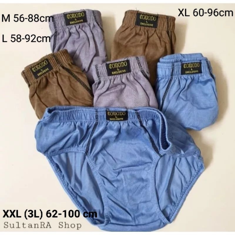 Jual 12 PCS / 6 PCS Celana Dalam Pria comodo Davero yuko carabar Kareshi yasser M L XL XXL 212 ...