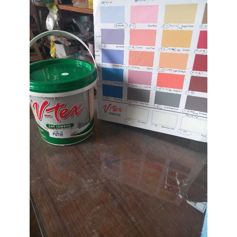 Jual cat tembok vtex 1kg vinyl acrylic emulsion paint | Shopee Indonesia