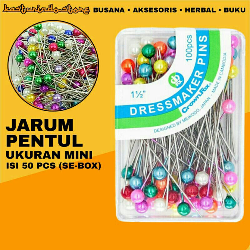 Jual Jarum Pentol Pentil Pentul Ukuran Mini Kecil Untuk Hijab Isi 70 ...