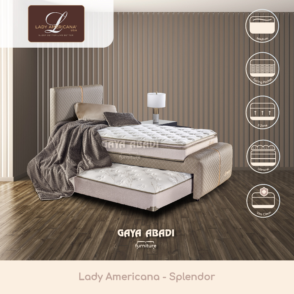 Jual Springbed Lady Americana 3 In 1 Splendor / Kasur Sorong Lady ...