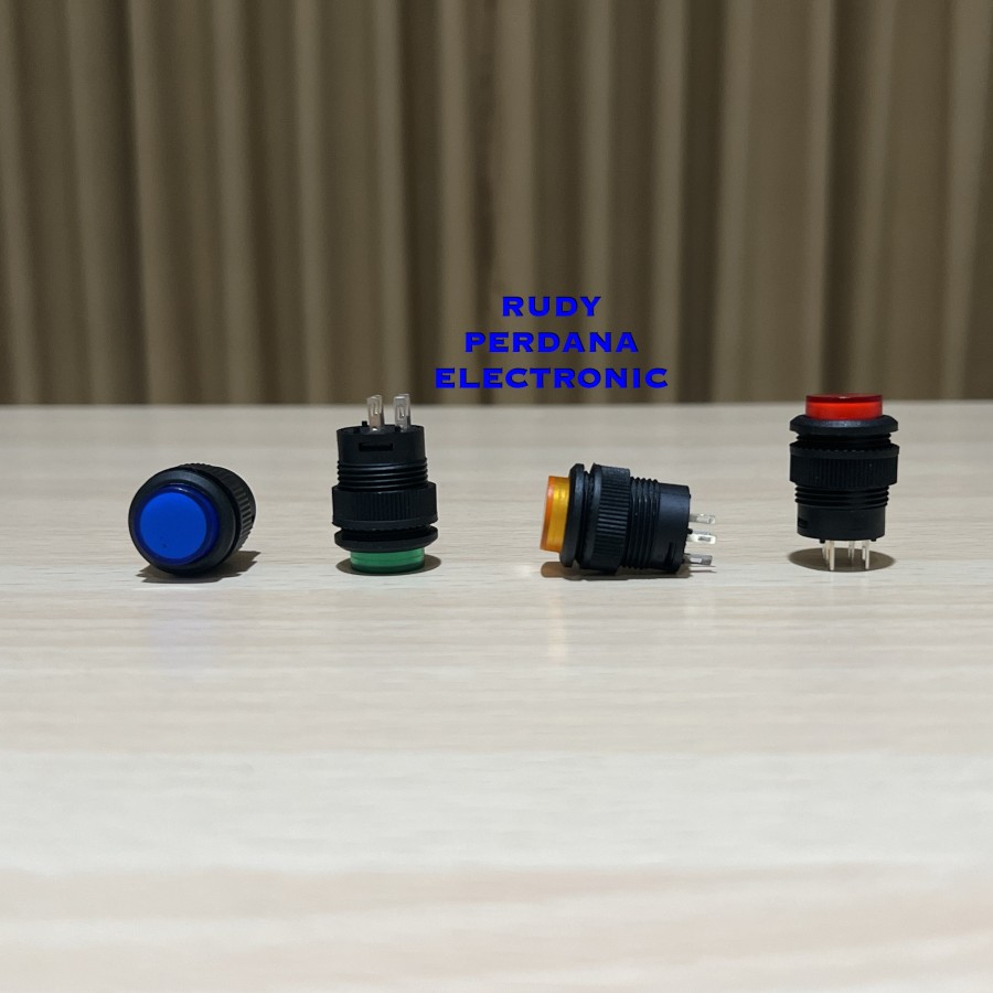 Jual SWITCH PUSH BUTTON SAKLAR ON 4 PIN BULAT 3A 250V 5A 30V R16-503BD ...