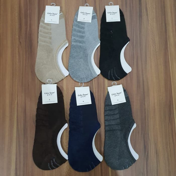 Jual Kaos Kaki pendek tebal Serat Bamboo handuk / Kaos kaki hidden Pria Wanita / kaos kaki arang ...