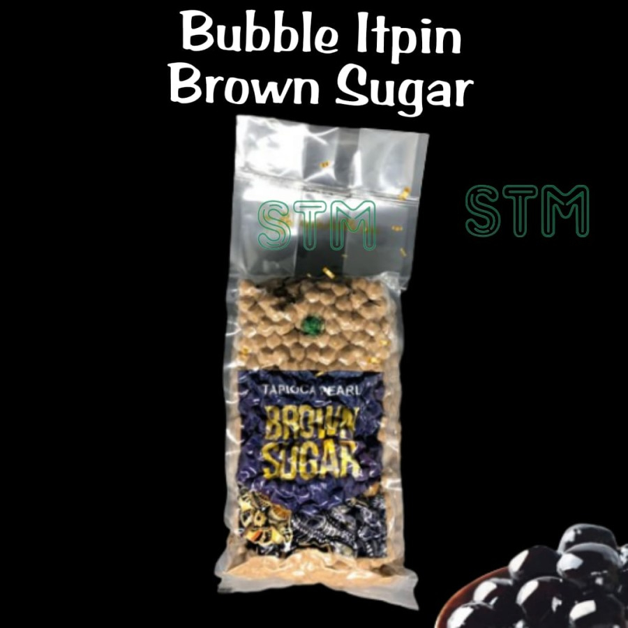 Jual Itpin Pearl Brown Sugar 1KG/Bubble Gula merah/tapioca pearl brown ...