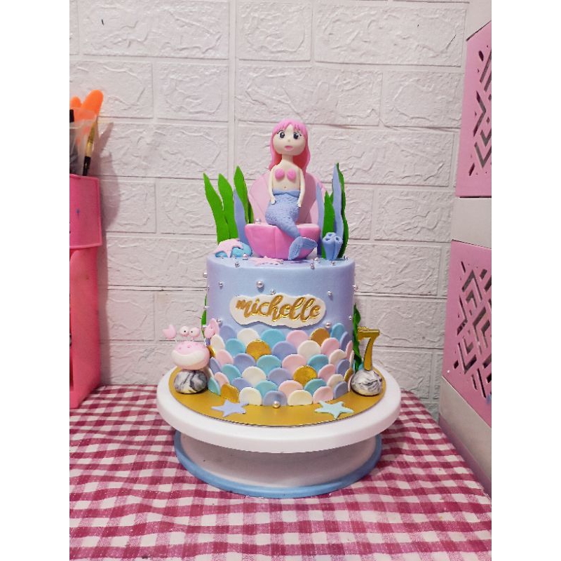 Jual kue ulang tahun mermaid/cake ulang tahun duyung | Shopee Indonesia