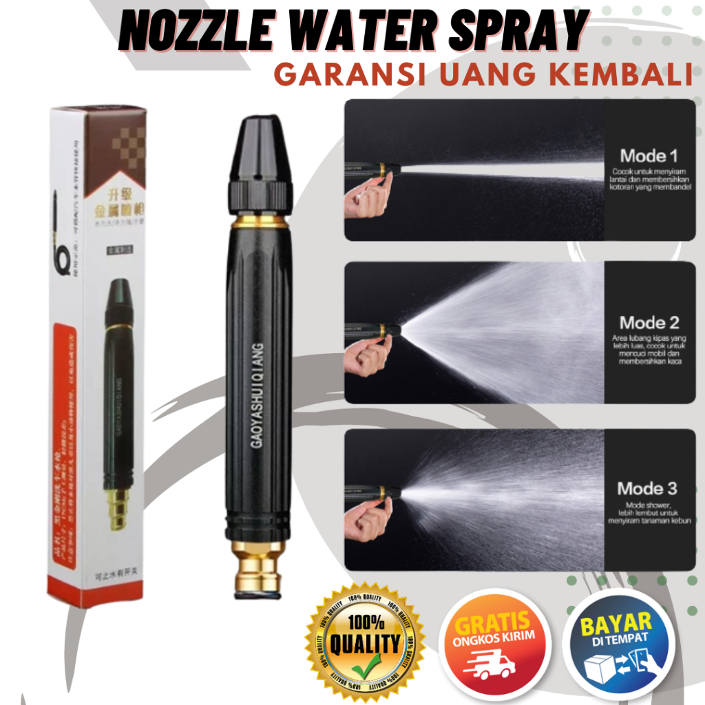 Jual Selang Cuci Motor Nozzle Water Spray Kepala Semprotan Air Nozel ...