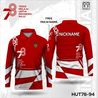 Jual Jersey polo hut kemerdekaan ri ke 78 baju 17an kaos dirgahayu indonesia 2023 lengan panjang ...