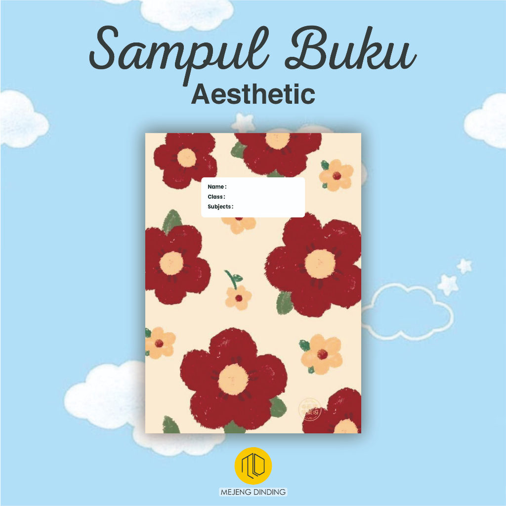 Jual SAMPUL BUKU AESTHETIC ISI 10 PCS / SAMPUL BUKU MOTIF BUNGA FLOWERS ...
