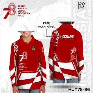 Jual Jersey polo anak hut kemerdekaan ri ke 78 baju 17an kaos dirgahayu indonesia 2023 lengan ...