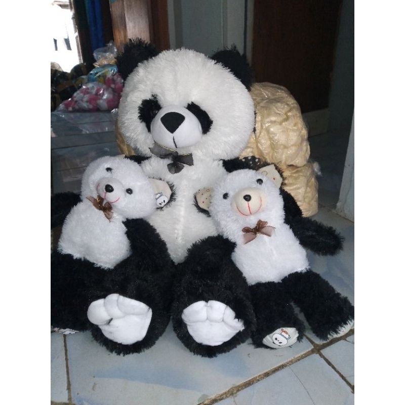 Jual Paket Boneka Panda Besar 70 cm beranak 2 ( 1 besar, 2 kecil ...