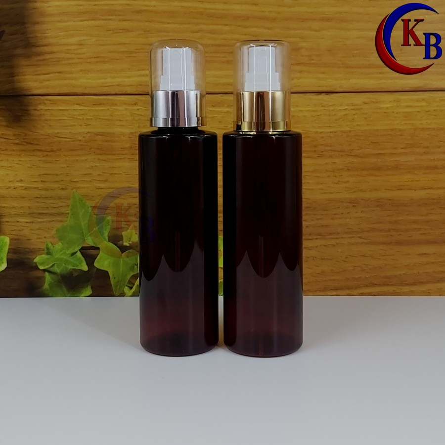 Jual BOTOL SPRAY 150 ML FULL CAP NECK 24 / BOTOL PLASTIK PET RF AMBER ...
