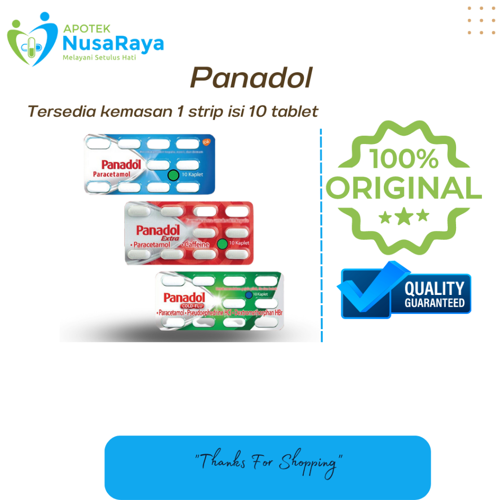 Jual PANADOL Tablet Biru/ Merah/ Hijau (1 Strip - 10 kaplet) | Shopee ...