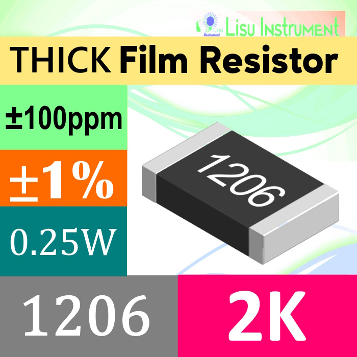 Jual 2KΩ 1206 3216(mm) ±1% THICK Film SMD Resistor 250mW 2K | Shopee ...