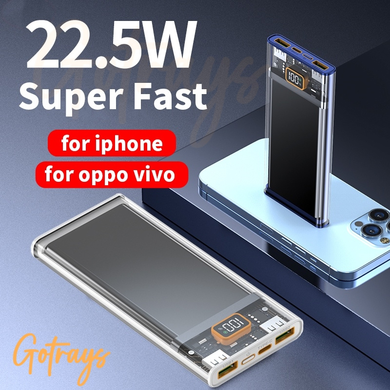 Jual Gotrays Power Bank 20000mah Fast Charge 22.5W Power Bank Asli Type ...