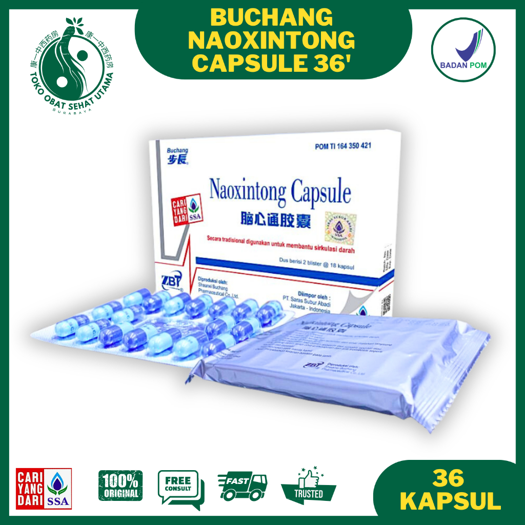 Jual [TERMURAH] BUCHANG NAOXINTONG CAPSULE SSA / OBAT STROKE ...