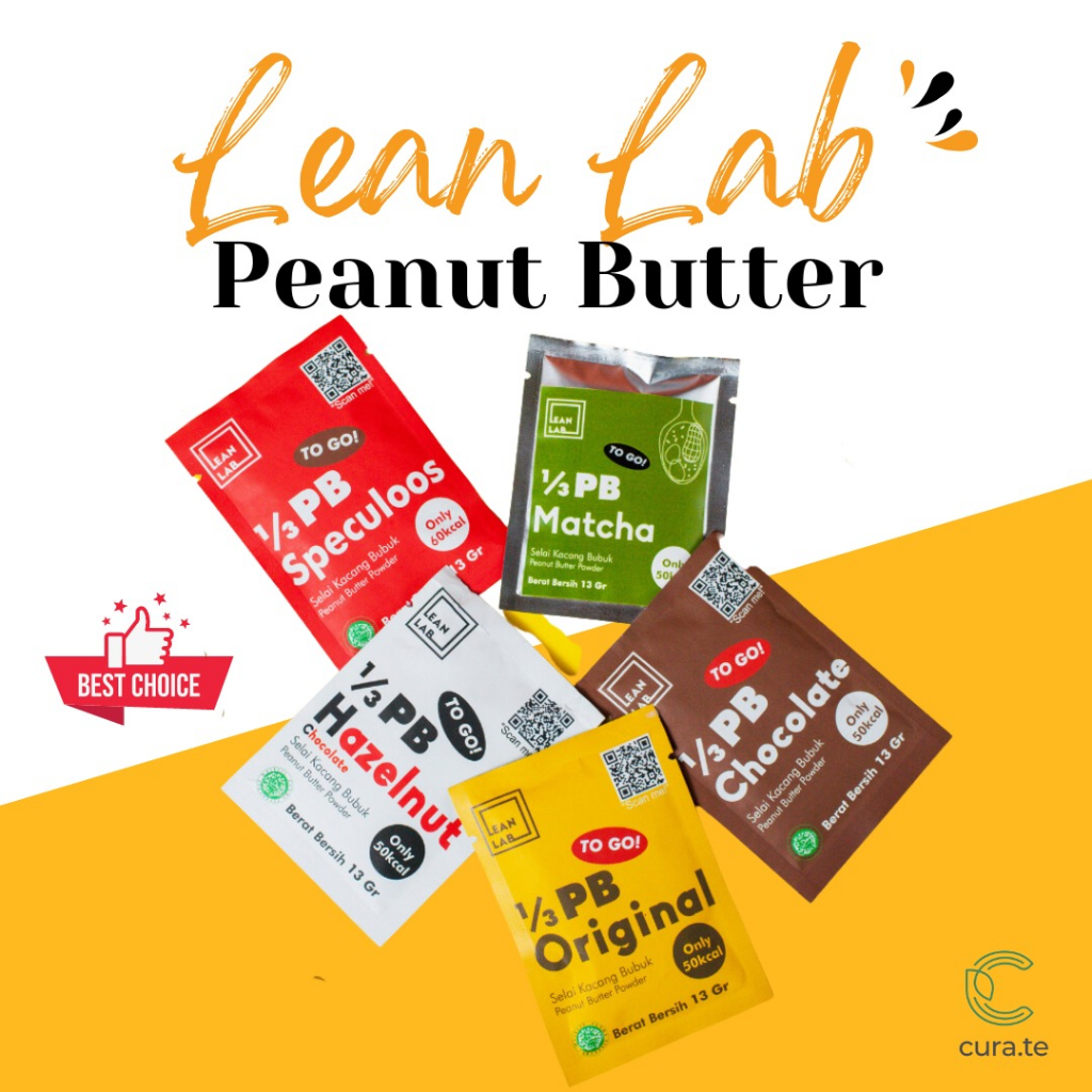 Jual LEAN LAB 1/3 PB SELAI KACANG BUBUK SACHET 13GR | PEANUT BUTTER ...