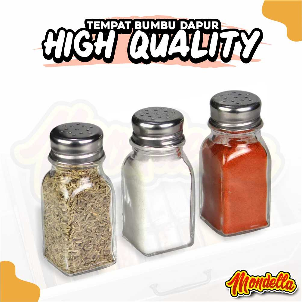 Jual Botol Bumbu Dapur Tabur Kaca Tempat Bumbu Dapur Aesthetic Estetik ...