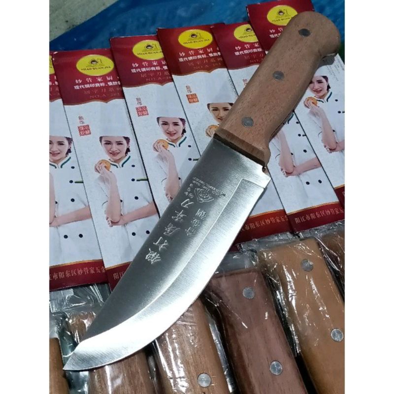 Jual PISAU DAPUR SUPER TAJAM GAGANG KAYU | Shopee Indonesia