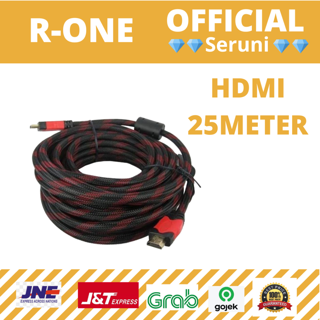 Jual (SERUNI) kabel hdmi to hdmi 25 meter jaring | Shopee Indonesia