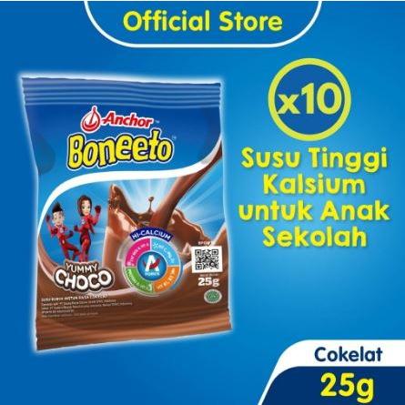 Jual Boneeto Susu Bubuk Yummy Choco & Creamy Vanilla 10 x 25g - Nutrisi ...