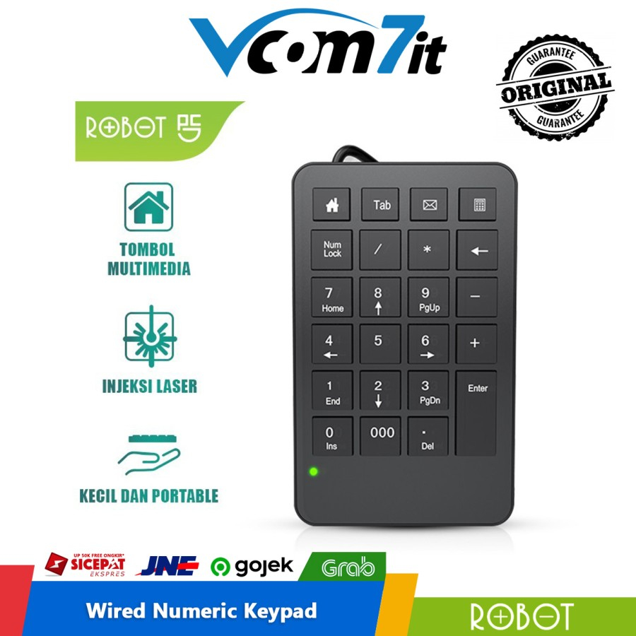 Jual ROBOT Numpad Keypad Angka Keyboard Numeric RK01 USB 2.0 | Shopee ...
