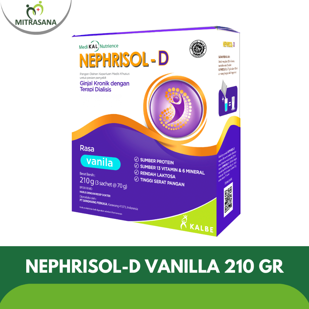 Jual Bundle 10 Box Nephrisol D Vanila Capucino- Nutrisi Tinggi Protein ...