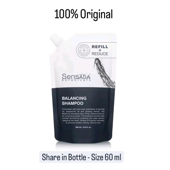 Jual Sensatia Botanicals Natural Shampoo All Variant Share in Bottle 60 ...