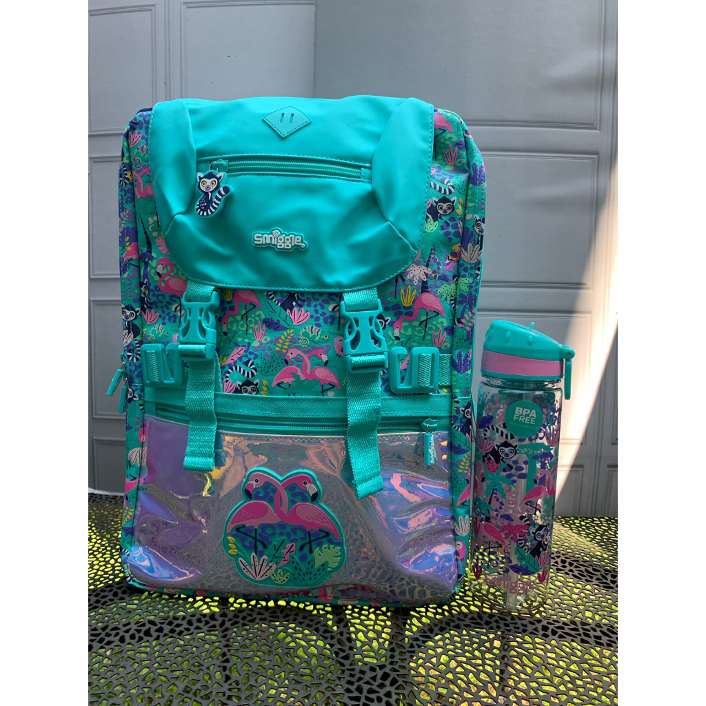Jual SMIGGLE WILD SIDE SET BACKPACK FLAMINGO (2 ITEM) - TAS FOLD, BOTOL ...