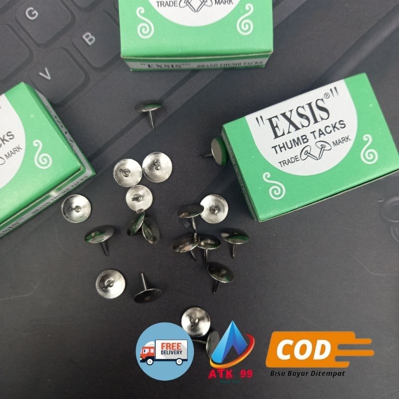 Jual Thumb Tacks - Paku PINES isi 10 Box/Paku Payung/Paku Dekorasi ...