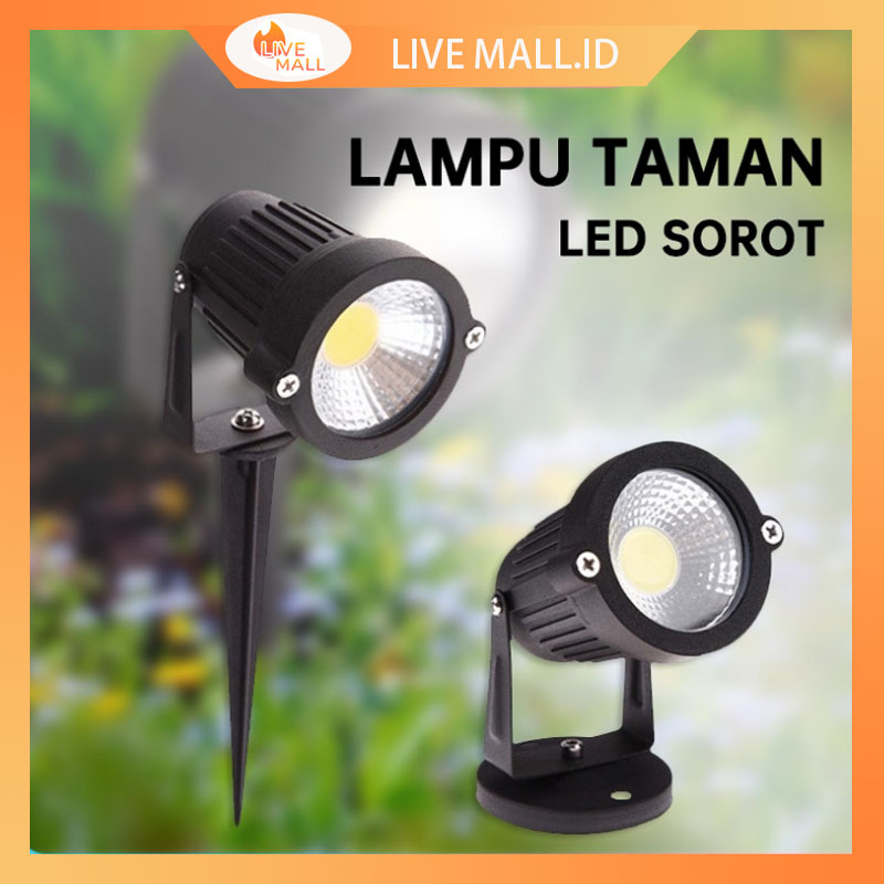 Jual LED Halaman Lampu Spotlight 5W Teras Outdoor Taman Sorot Tancap ...
