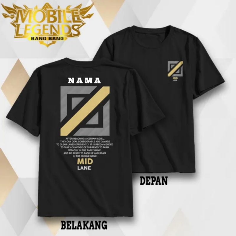 Jual T-shirt Kaos Distro Game Mobile Legend All Role Atasan Baju ML ...