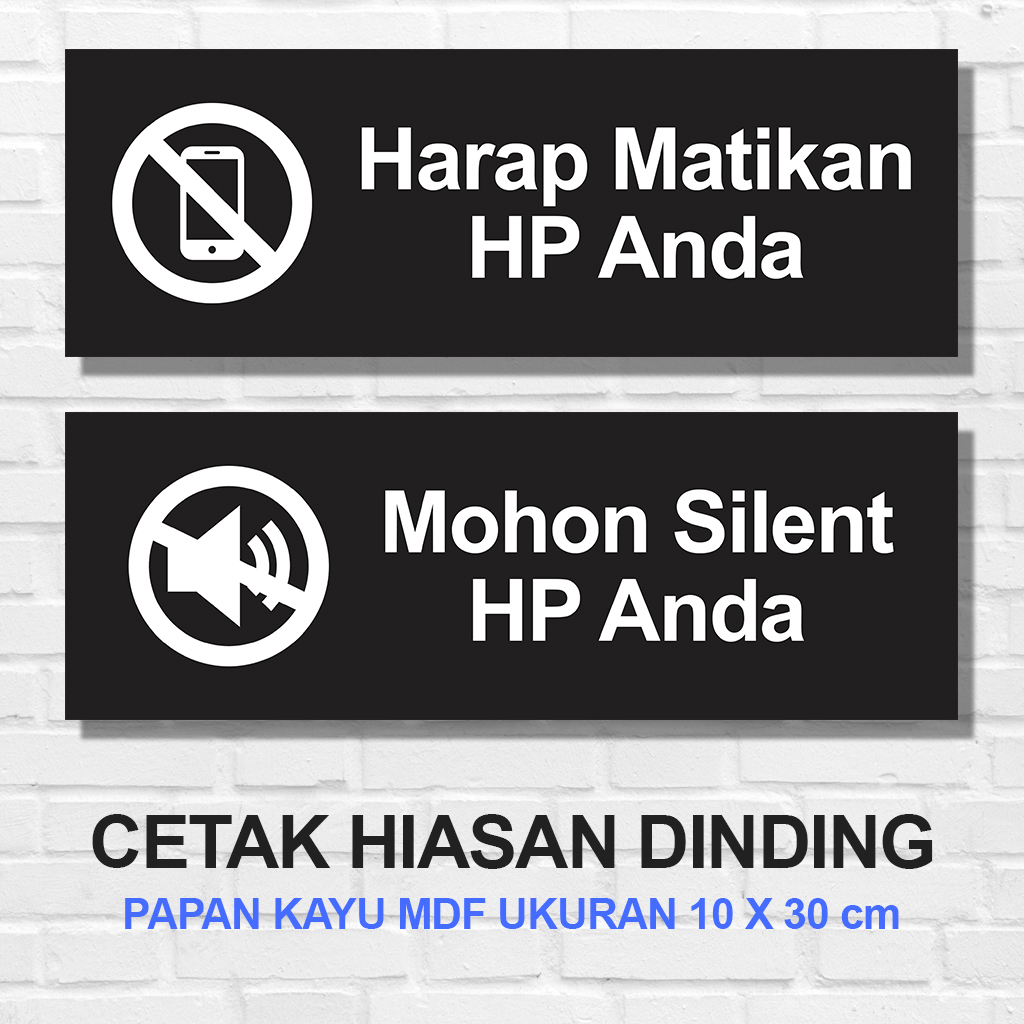 Jual CM DECOR - SIGN MATIKAN HP DAN SUARA HANDPHONE SILENT HIASAN ...