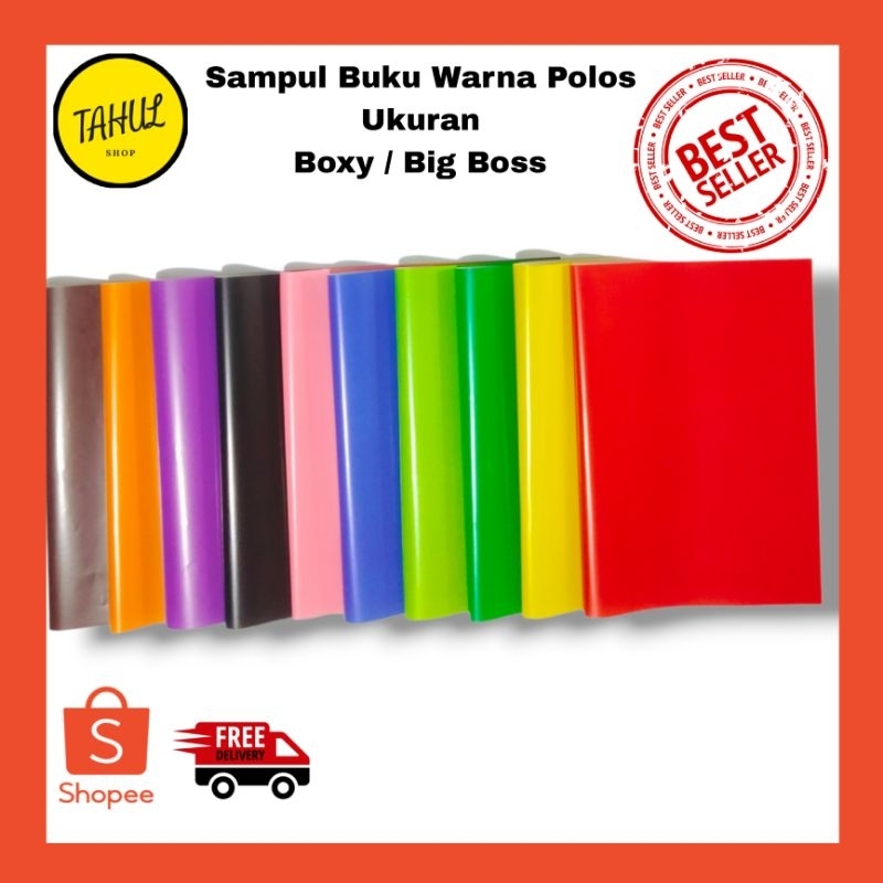Jual 1 Lembar Sampul Buku Warna Polos Boxy Bigboss Sampul Buku Warna Warni Sampul Buku 