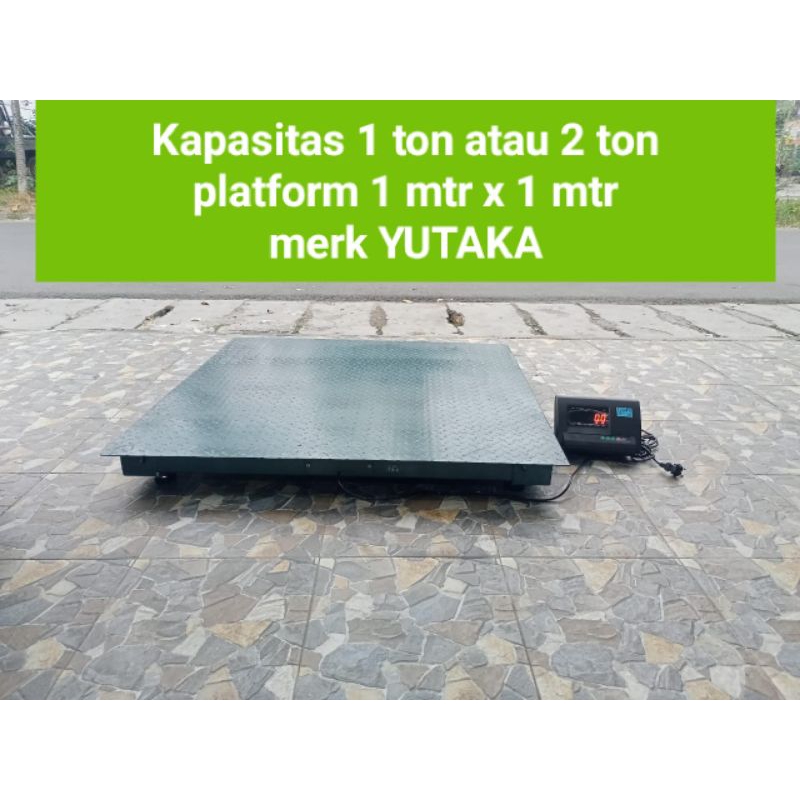 Jual Timbangan Duduk Digital Lantai / Floor Scale 1 ton atau 2 Ton size ...