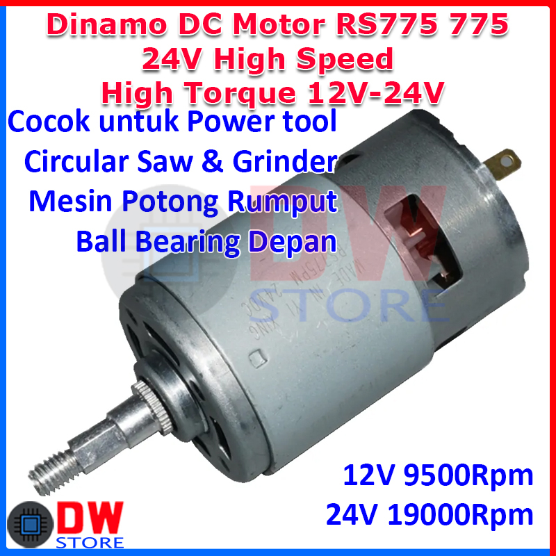 Jual Dinamo DC Motor RS-775 775 24V 12V-24V Potong Rumput Grinder Table Saw | Shopee Indonesia