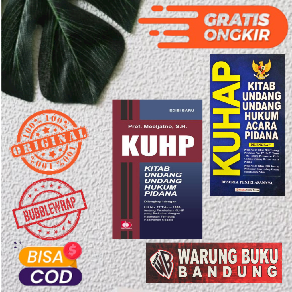 Jual PAKET BUKU KUHP DAN KUHAP BESERTA PENJELASANNYA - MOELJATNO | Shopee Indonesia