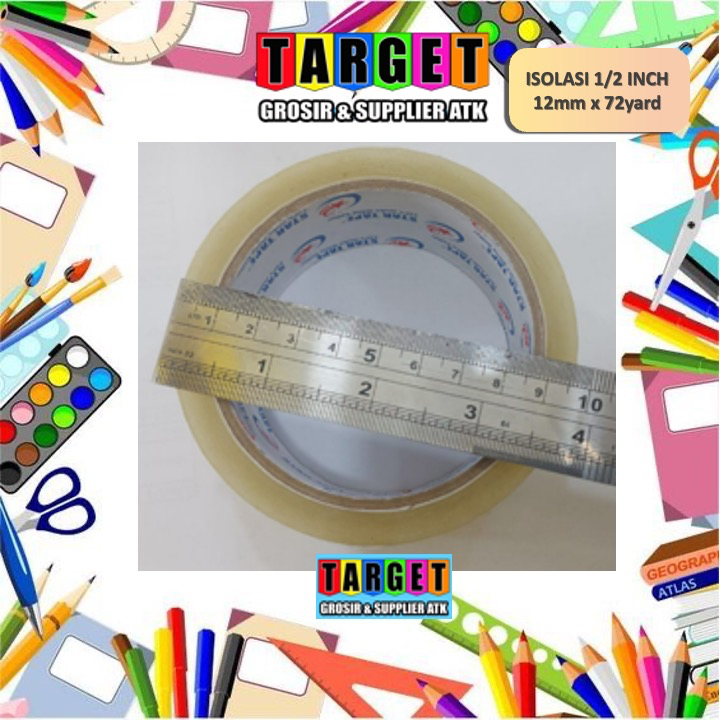 Jual ISOLASI SOLASI 1 INCH 24mm / SOLATIP SELOTIP 1/2" 12mm / LAKBAN ...