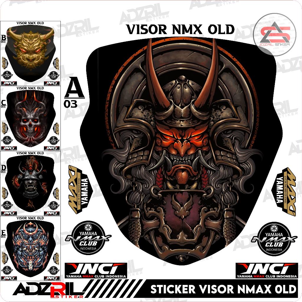 Jual Stiker visor Winshield yamaha Nmax Old 155 2015-2019 SAMURAI KEREN ...