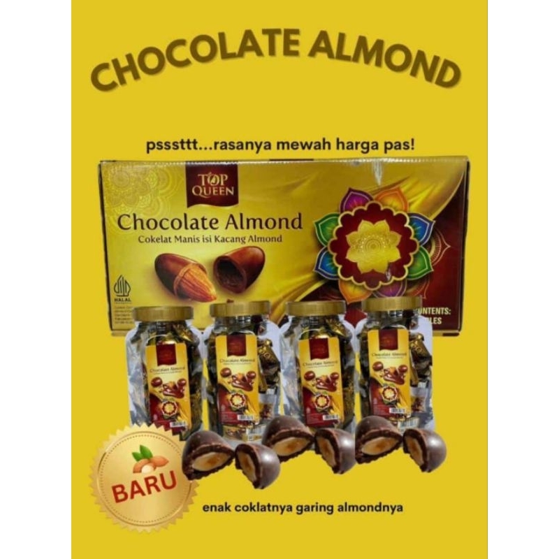 Jual COKLAT ALMOND ISI 4 TOPLES TOP QUEEN - COKELAT ALMOND ISI 4 TOPLES ...