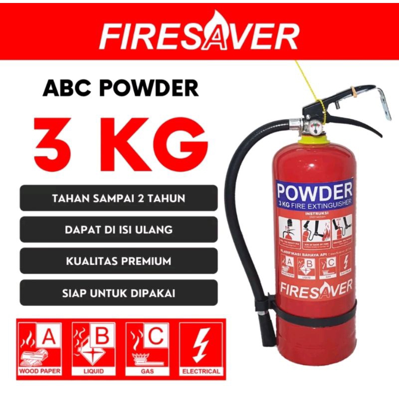 Jual APAR 3 kg ABC DRY powder / Alat Pemadam Api Ringan Fire Extinguisher | Shopee Indonesia