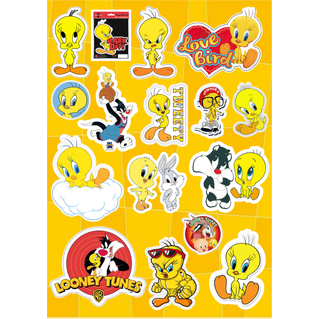 Jual Sticker Gambar TWEETY Stiker Vinyl Laminasi Glossy KISS Cut / DIE ...